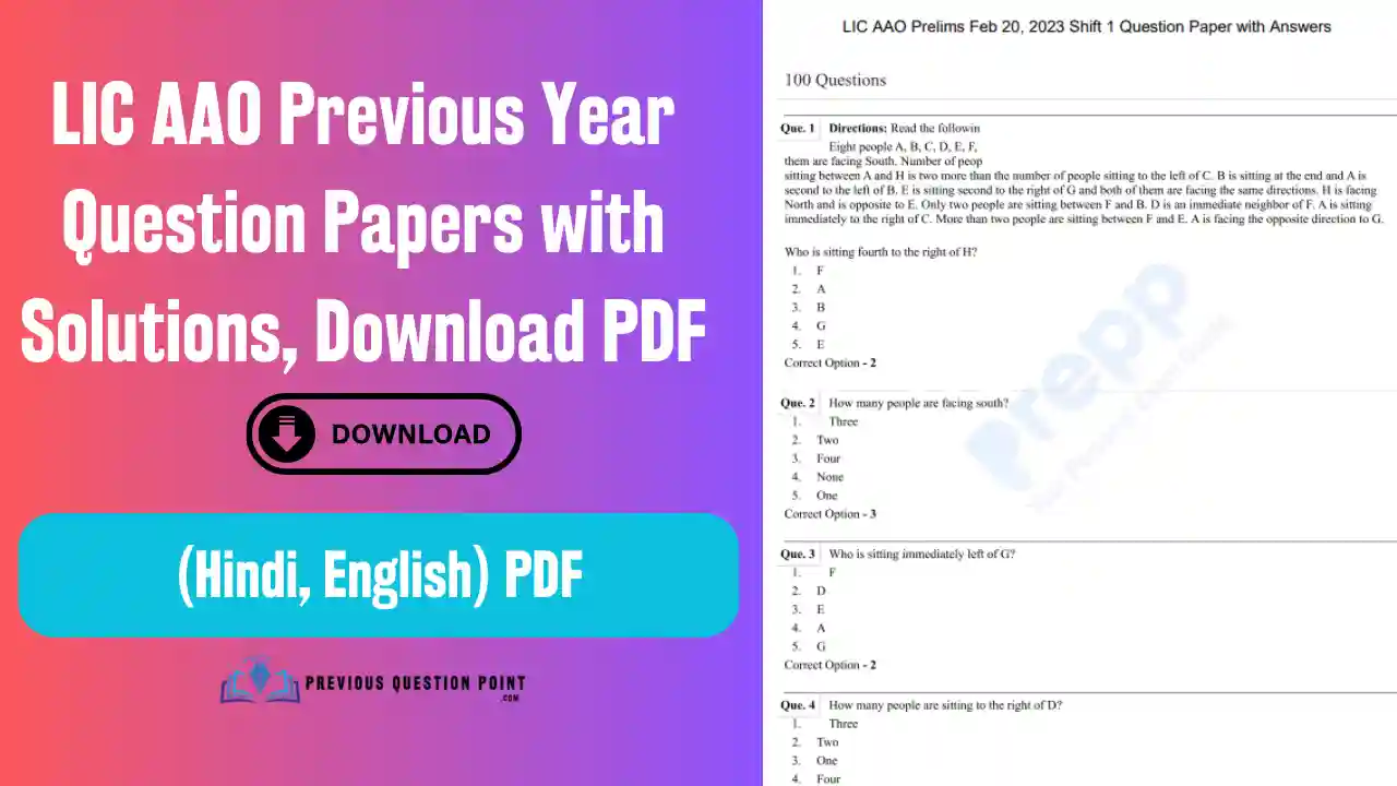 LIC AAO Previous Year Question Papers with Solutions, Download PDF ...